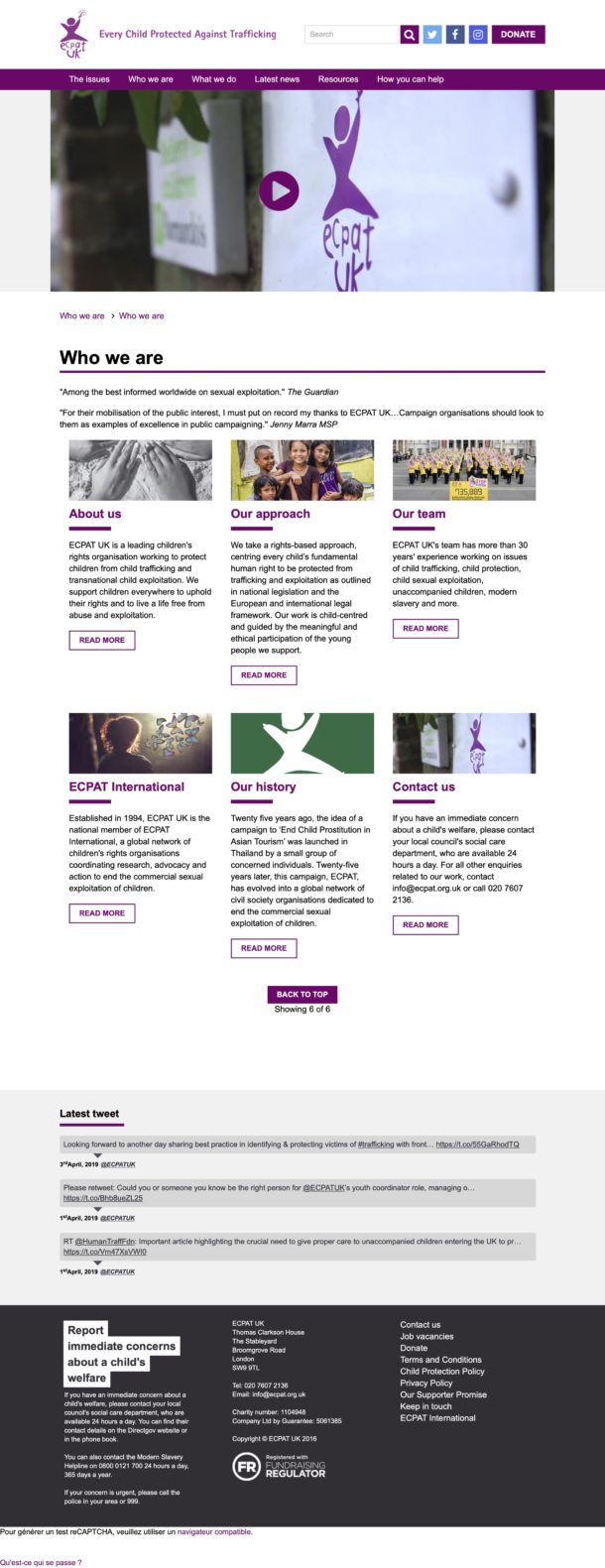 ECPAT UK is a leading children's rights organisation working to protect children from ...