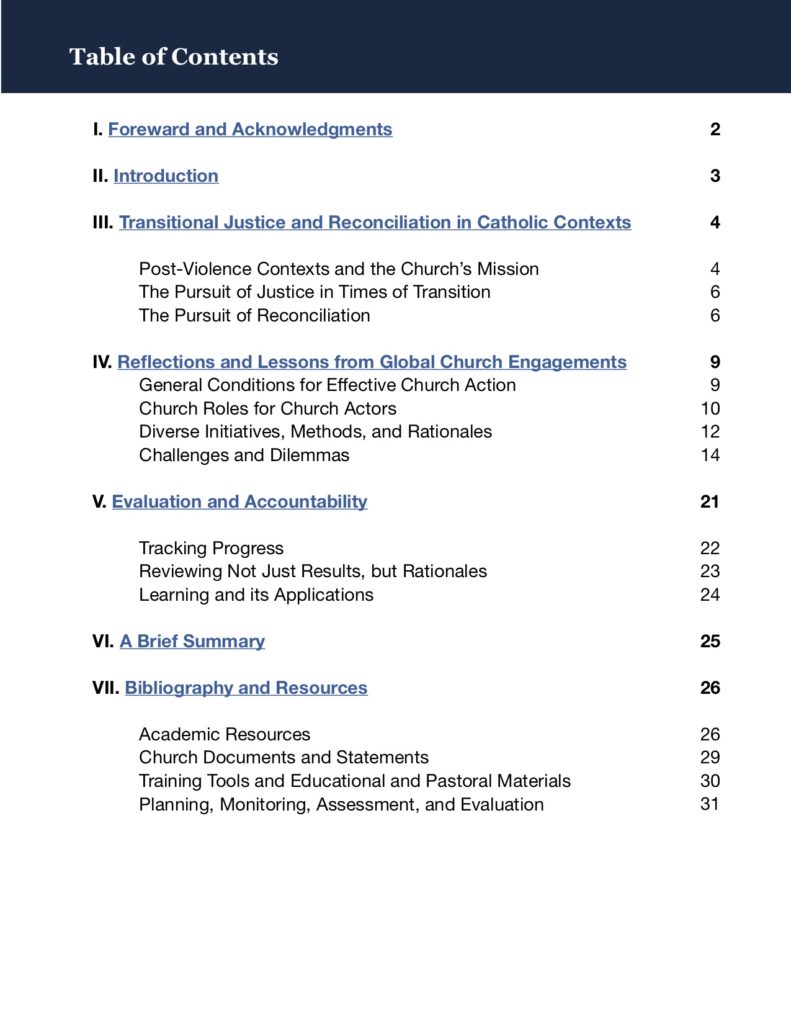 CATHOLIC PEACEBUILDING NETWORK - Catholic Approaches to Transitional ...