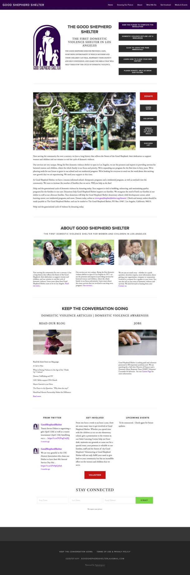 US - THE GOOD SHEPHERD SHELTER - THE FIRST DOMESTIC VIOLENCE SHELTER IN ...